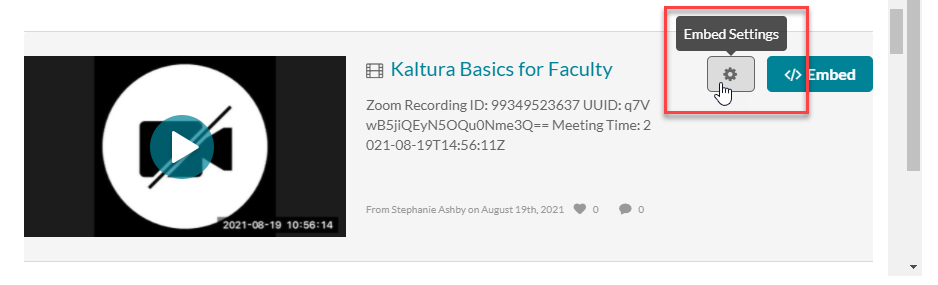 kaltura video embed settings brightspace – Instructional Design That Works